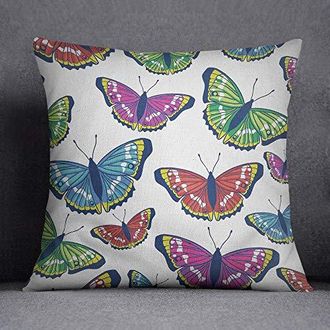 Bonamaison Le Jardin du Lin Kissenhüllen, Cotton, Mehrfarbig, 45x45