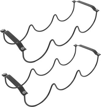 Angoily 2 Stücke Metall Weinregal Freistehend Stapelbar Kompakter Weinflaschenhalter für Küche Bar und Vorratskammer Eleganter Langlebiger Flaschenorganizer a