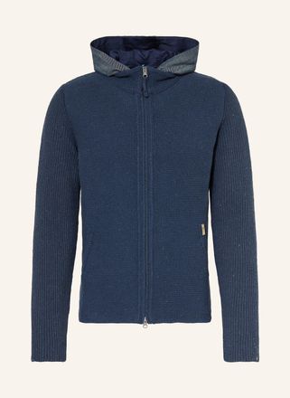 Luis Trenker Strickjacke Luwallace Mit Abnehmbarer Kapuze blau