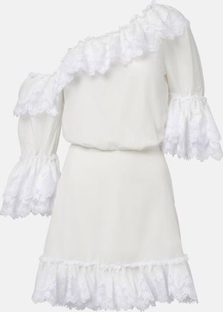 Saint Laurent Robe en coton &agrave; broderie