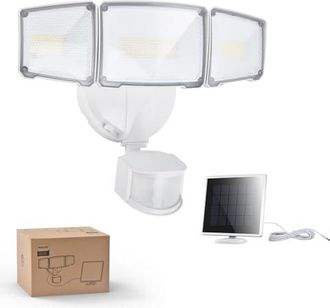 Philips Lampe de S&eacute;curit&eacute; Solaire 3600 LM avec D&eacute;tecteur de Mouvement PIR, &Eacute;clairage Ext&eacute;rieur &Eacute;tanche &agrave; Intensit&eacute; Variable, Panneau Solaire D&eacute;tachable avec C