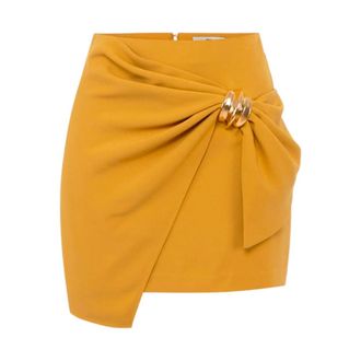 Elisabetta Franchi Asymmetrischer Jewel Minirock - - Skirts - Damen - Gelb - S