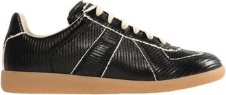 Maison Margiela Homme, Chaussures, Noir, Taille: 44 EU Replica Panelled Baskets