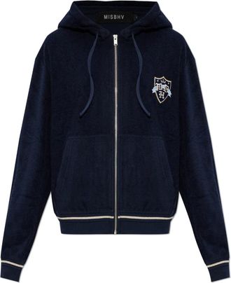 Misbhv Misbhv, Femme, Sweatshirts et sweats &agrave; capuche, Bleu, Taille: 42 FR SweaT-shirt en coton &eacute;ponge