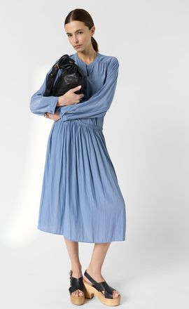 Gerard Darel Jupe mi-longue pliss&eacute;e - JULIAH - Bleu ciel