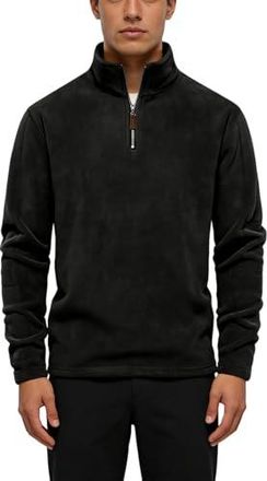 Generic Pull &agrave; manches longues pour homme - Automne et hiver - Col montant - D&eacute;contract&eacute; - Tendance - Col en V, Noir, XL