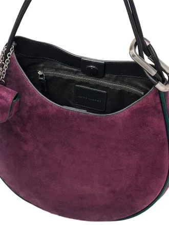 Marc Jacobs Womens Satchel Bag Dark Plum Suede Cow Leather - Satchel-Bags