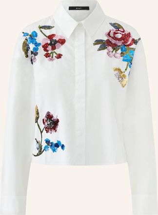Oui Hemdbluse Mit Pailletten weiss