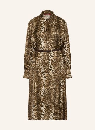 Max Mara Max Mara Studio Hemdblusenkleid Vigile Aus Seide braun