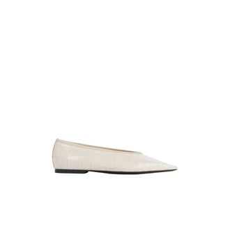 Toteme Minimalistische Ballerinas mit Kroko-Pr&auml;gung - - Shoes - Damen - Beige - 37 EU