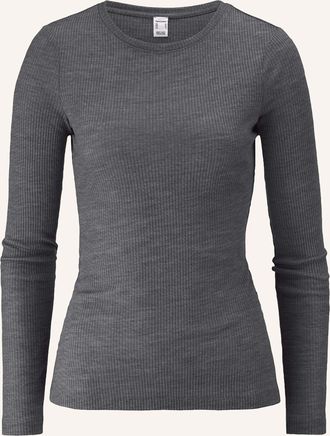 Hessnatur Hessnatur Hessnatur Longsleeve Warm Touch Aus Bio-Schurwolle Und Tencel Lyocell grau