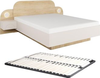 Vente-Unique Doppelbett mit Lattenrost ñ 160 x 200 cm ñ Beige ñ Dartagno