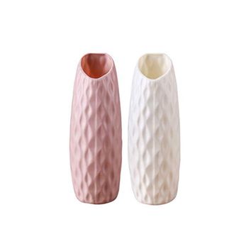 Michael Amini Amini 2 Stück Blumenvasen Kleine Vase Deko Modern Wohnzimmer Geometrische Vase Kunststoff Blumentopf Vase Tischvase Blumen Für Dekorieren Von Wohnzimm