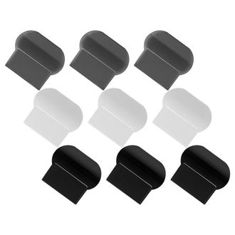 DOITOOL 9 Stück Toilettensitzheber Selbstklebende Toilettensitzgriffe aus Kunststoff Berührungssichere Wc Deckelheber in Weiß Grau und Schwarz Hygienisches Ba