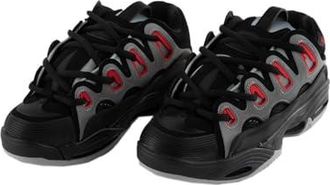 Osiris Chaussures de Skate D3 2001 pour Homme, Noir/Gris Clair/Rouge, 42 EU