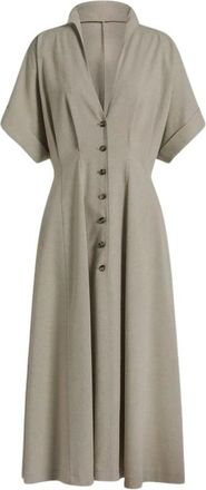 Alberta Ferretti Femme, Robes, Brun, Taille: 44 FR Tweed shirt dress
