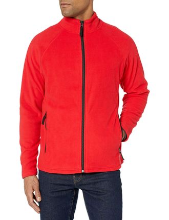 Cutter & Buck CLIQUE Cutter & Buck Herren Summit Microfleece mit Durchgehendem Rei&szlig;verschluss Sweatshirt, rot, Medium