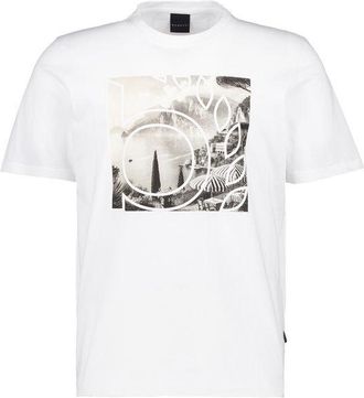 Bugatti Herren T-Shirt wei&szlig; Baumwolle