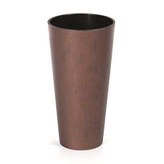 Prosperplast TUBUS Slim CORTEN Topf 15,5L, Abmessungen (mm) 250x250x476, Kupferfarbe