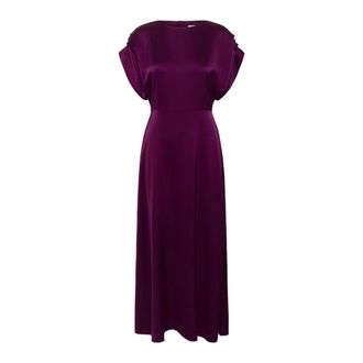 Inwear Femme, Robes, Violet, Taille: 36 FR Robe Plum Caspia avec Manches Courtes