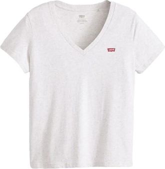 Levi's Perfect Vneck Orbit Heather Grey Cotton, Orbit Heather Grey, Small