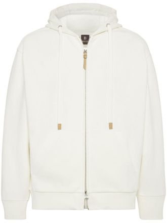 Boggi Milano Kapuzenjacke mit Reißverschluss - Weiß