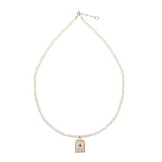Doroth&eacute;e Sausset Kristallperlenhalskette Thali Anh&auml;nger - - Accessories - Damen - Wei&szlig; - ONE SIZE