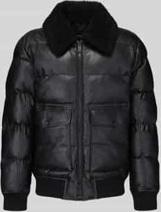 Strellson Lederjacke aus Lammnappa mit Fellkragen