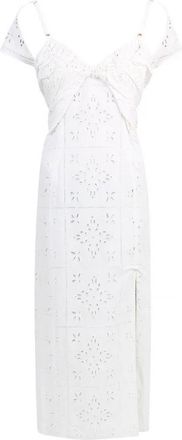 Jacquemus Femme, Robes, Blanc, Taille: 34 FR Sweetheart Lace Midi Dress