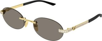 Gucci Panthos Sonnenbrille - - Accessories - unisex - Gelb - 55 MM