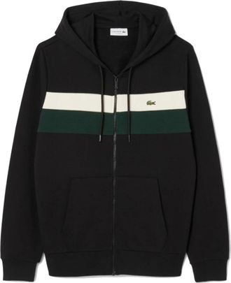 Lacoste Homme, Sweatshirts et sweats à capuche, Noir, Taille: S Sweat à capuche colorblock zippé