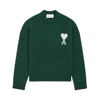Ami Round-Neck Strickwaren - - Knitwear - Herren - Gr&uuml;n - M