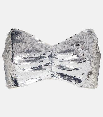 Simone Rocha Top bandeau &agrave; sequins