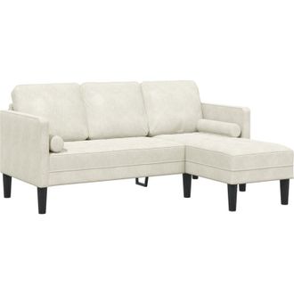vidaXL Sofa Set Creme 173 x 131 x 67 cm Samt Vidaxl