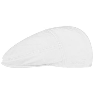 Stetson Paradise Cotton Schirmm&uuml;tze Flat Cap UV-Schutz 40 Baumwolle Herren Sommer Winter wei&szlig; XL (60-61 cm)
