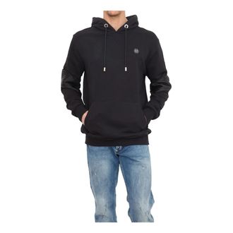 Philipp Plein Schwarzer Hoodie-Sweatshirt - - Sweatshirts & Hoodies - Herren - Schwarzk - M