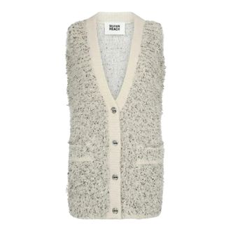 Silvian Heach Rhonza Gilet - - Knitwear - Damen - Wei&szlig; - XS