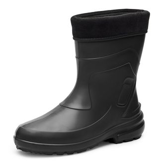 Ladeheid Thermo Eva Gummistiefel Damen gefüttert wasserdichte und federleichte Regenstiefel Damen LA-800-2017 (Schwarz/Schwarz, 42 EU)