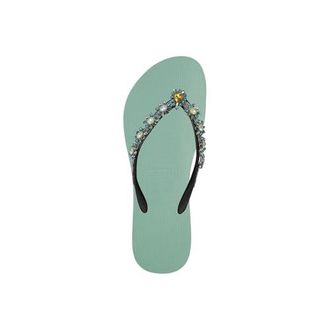 UZURII | Dolce Turqoise - Mintgroen | Tongs pour femme | Sandales confortables et &eacute;l&eacute;gantes faites &agrave; la main | Pour int&eacute;rieur et ext&eacute;rieur 39/40