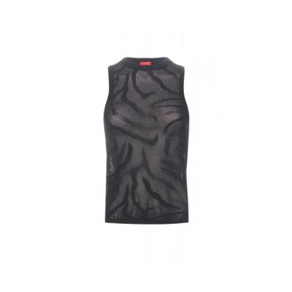 HUGO BOSS Hugo - Tops > &Auml;rmellose Tops - - Tops - Damen - Schwarzk - L