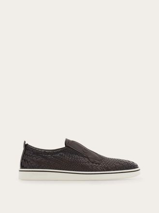 Ferragamo Herren Slip-on-Derby Braun Gr&ouml;&szlig;e 40.5