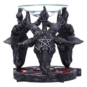 Nemesis Now B5189R0 Occult Baphomet Head Ölbrenner, Schwarz, 13,5 cm