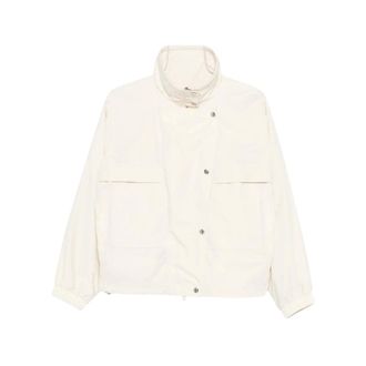 Yves Salomon Femme, Vestes, Blanc, Taille: 38 FR Veste &agrave; col montant