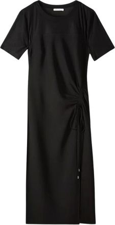 Patrizia Pepe Femme, Robes, Noir, Taille: 40 FR Stretch Twill Midi Dress