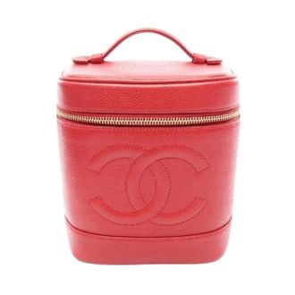 Chanel Sac &agrave; main pr&eacute;-poss&eacute;d&eacute; Coco Mark en cuir grain&eacute; - Femme - Pre-owned - Rouge - Taille: ONE Size
