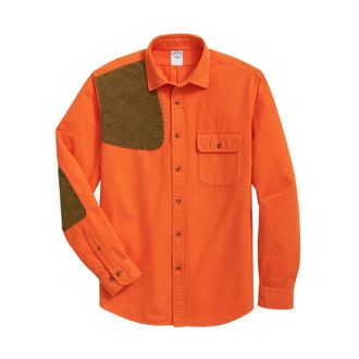 Brooks Brothers Homme, Chemises, Orange, Taille: M Chemise en velours c&ocirc;tel&eacute; &agrave; col Ainsley