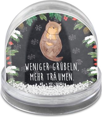 Mr. & Mrs. Panda Schüttelkugel Otter Muschel - Geschenk, Schneekugel Weihnachten, Weihnachtskugel, Positiv, Große, Medaillon, Weihnachts, Träumen, Seeotter, Optimistis
