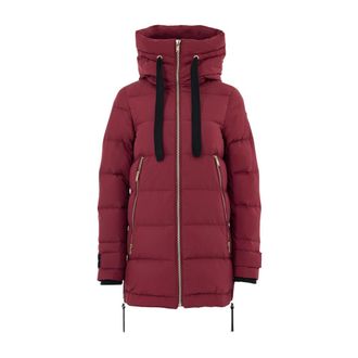 Moose Knuckles Femme, Manteaux, Rouge, Taille: 38 FR Piumino Bordeaux Imbottito Zip Gold