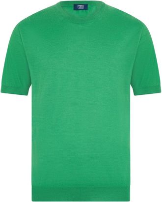Fedeli Homme, Pulls, Vert, Taille: L Argentina Short-Sleeve Crewneck
