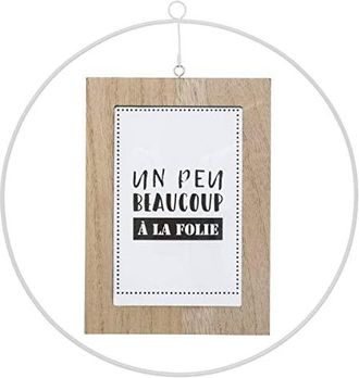 Atmosphera Atmosphera - Cadre photo - m&eacute;tal et bois - 10x15 cm - Mod&egrave;le 4